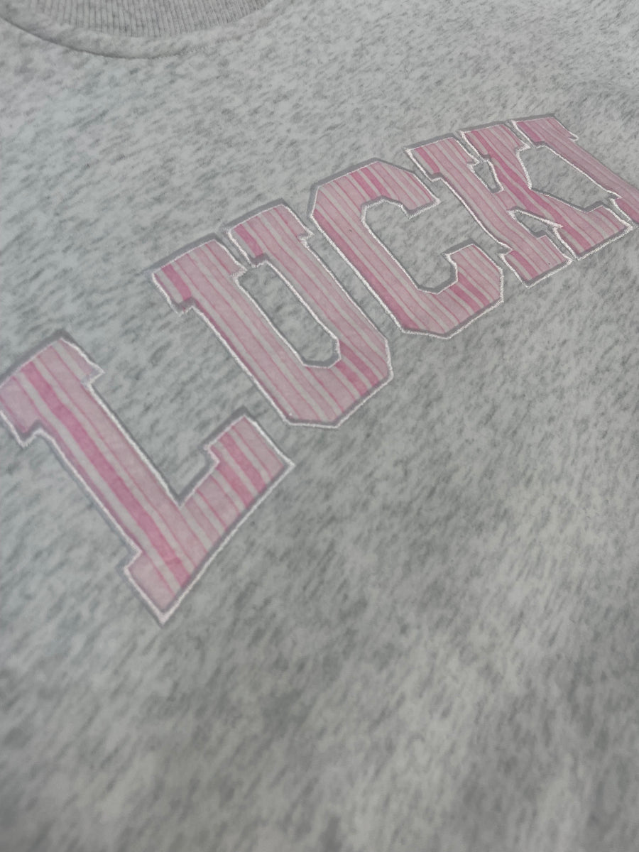 Lucki Pink Stripe Crewneck (Small Letters) – Lucki Clover